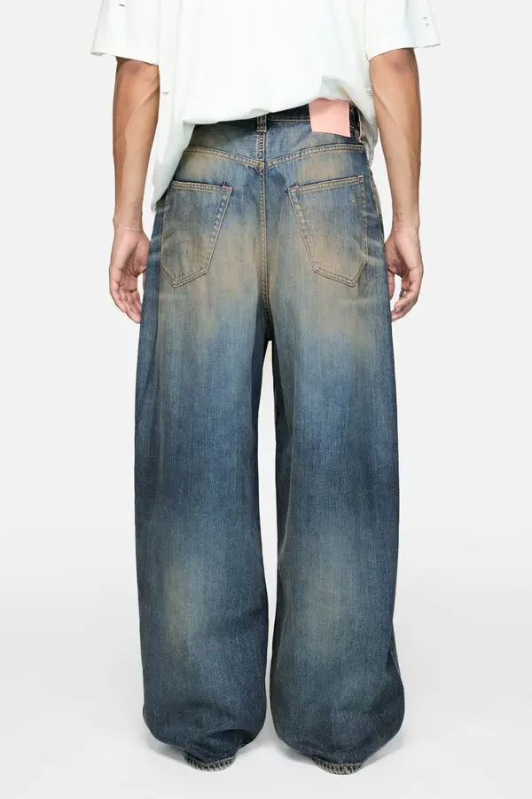 Acne Studios 2023 Dirty Halo Coated Jeans - Dark Blue | Editorialist